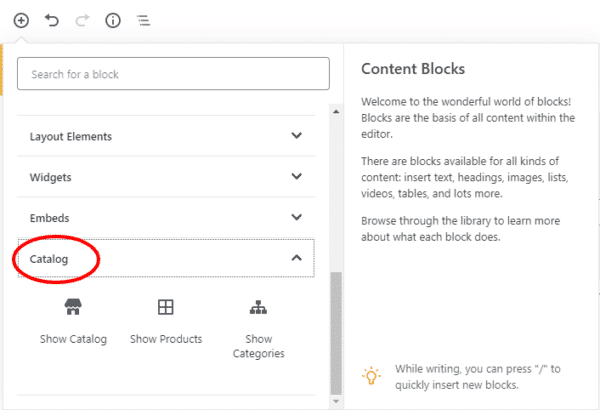 All Product Catalog Blocks • eCommerce Product Catalog • impleCode