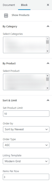 Show Products block • eCommerce Product Catalog • impleCode