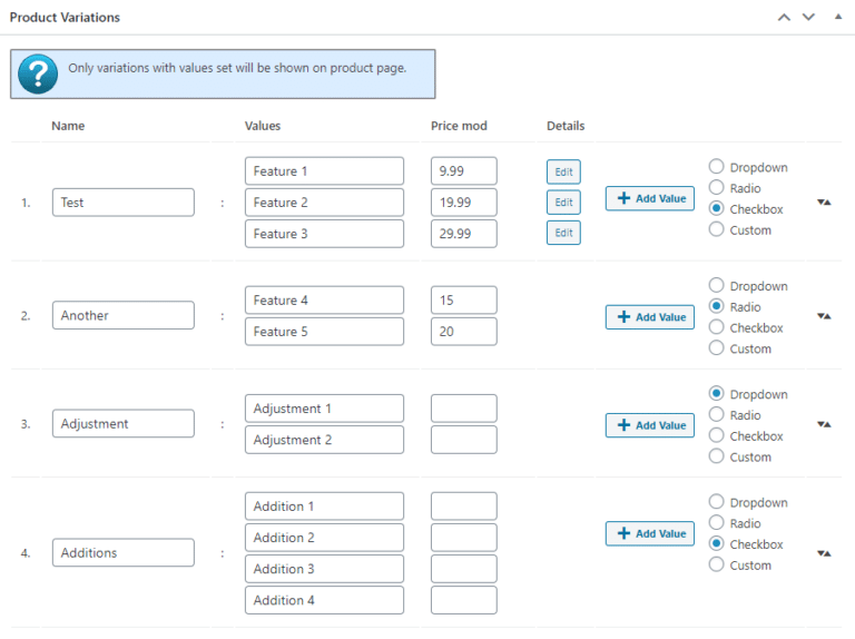 Variation Quantity • Shopping Cart PRO • impleCode