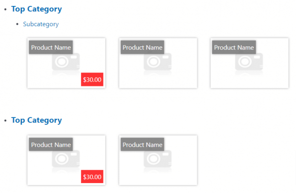 Categorized Product Tree • eCommerce Product Catalog for WordPress ...